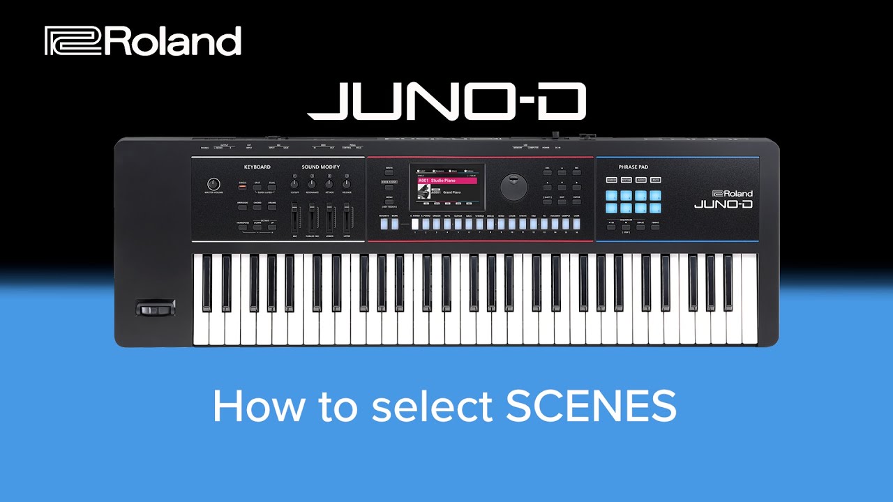 Roland JUNO-D - How to select SCENES - YouTube