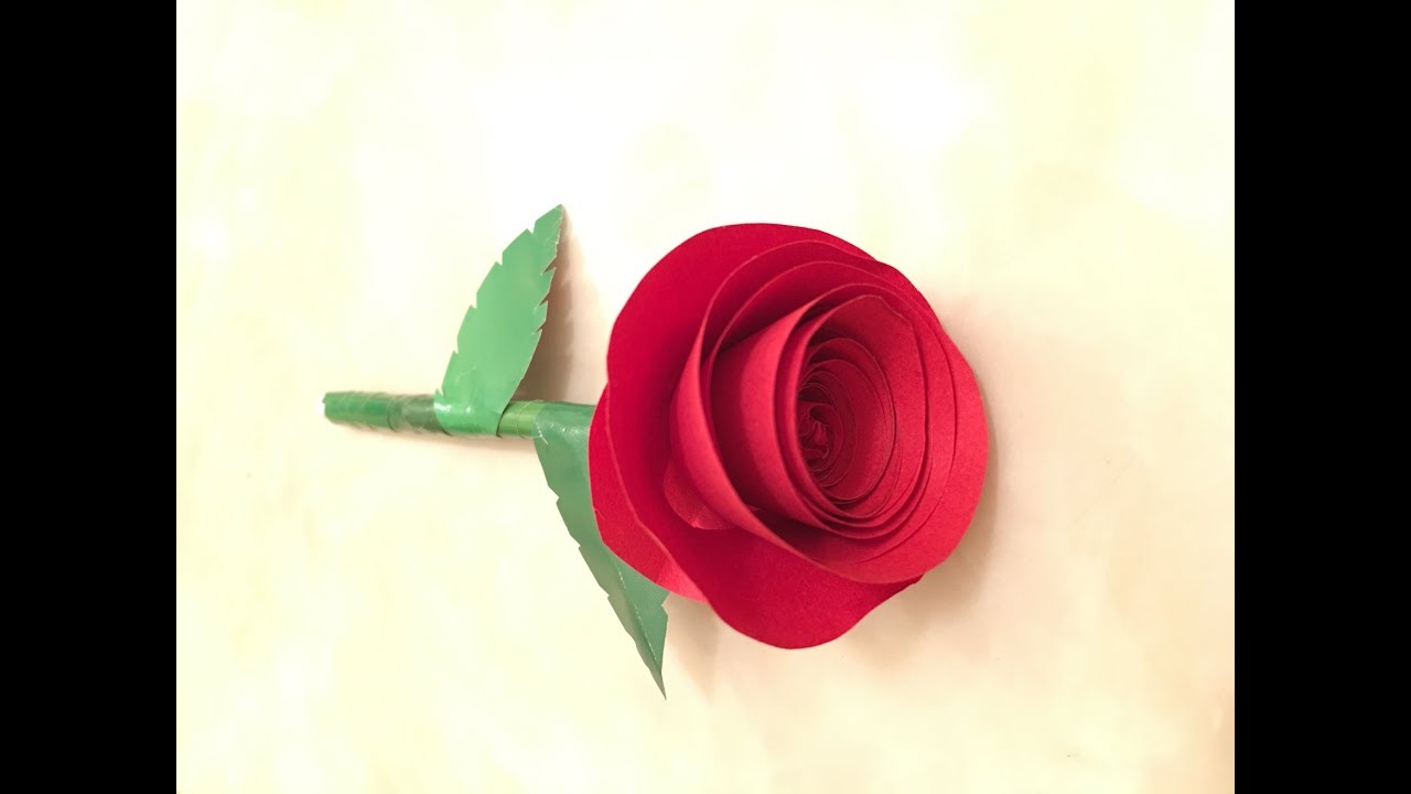 Paper Rose simple step by step tutorial origami craft ideas - YouTube