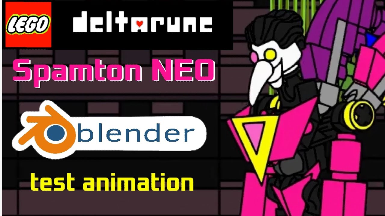 LEGO Deltarune |Spamton NEO blender test animation. - YouTube