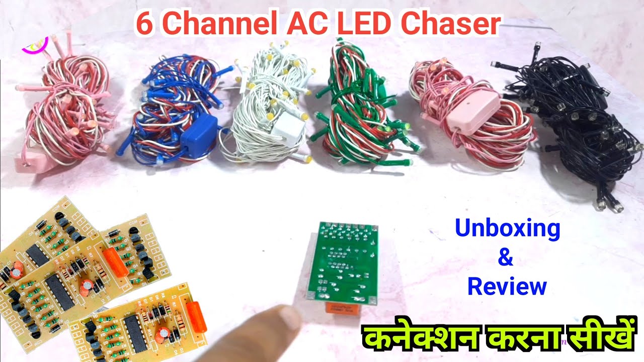 6 Channel AC LED Chaser Review and Connection | Diwali Decorating ...