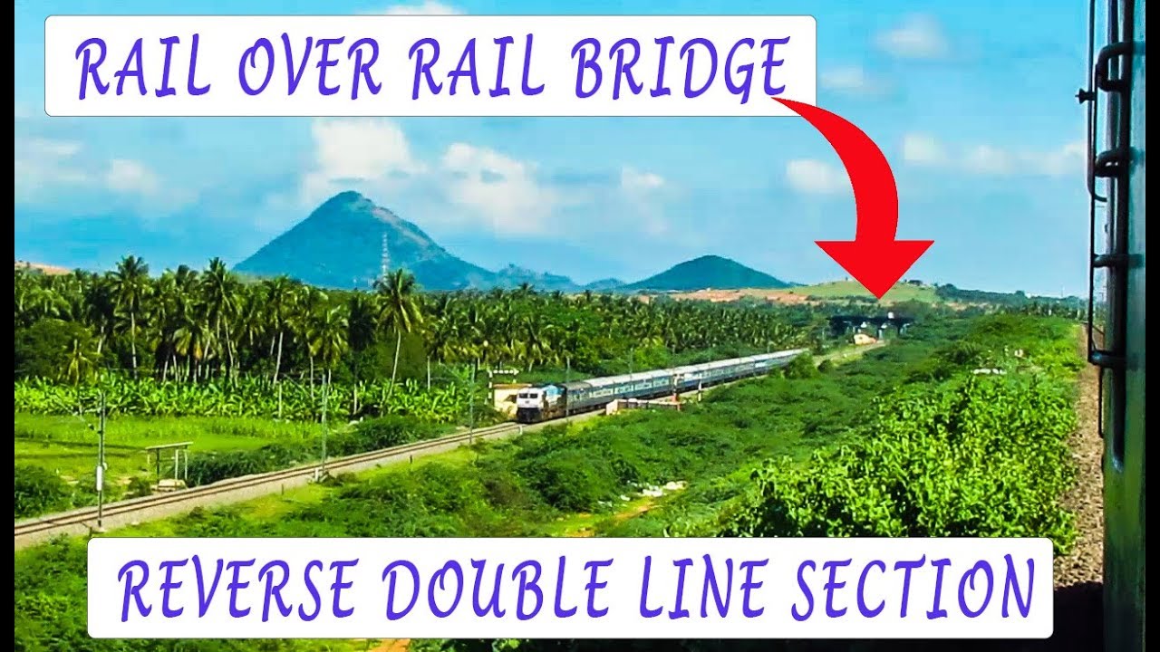TRAIN ON WRONG TRACK ? REVERSE DOUBLE LINE SECTION | Madurai to ...