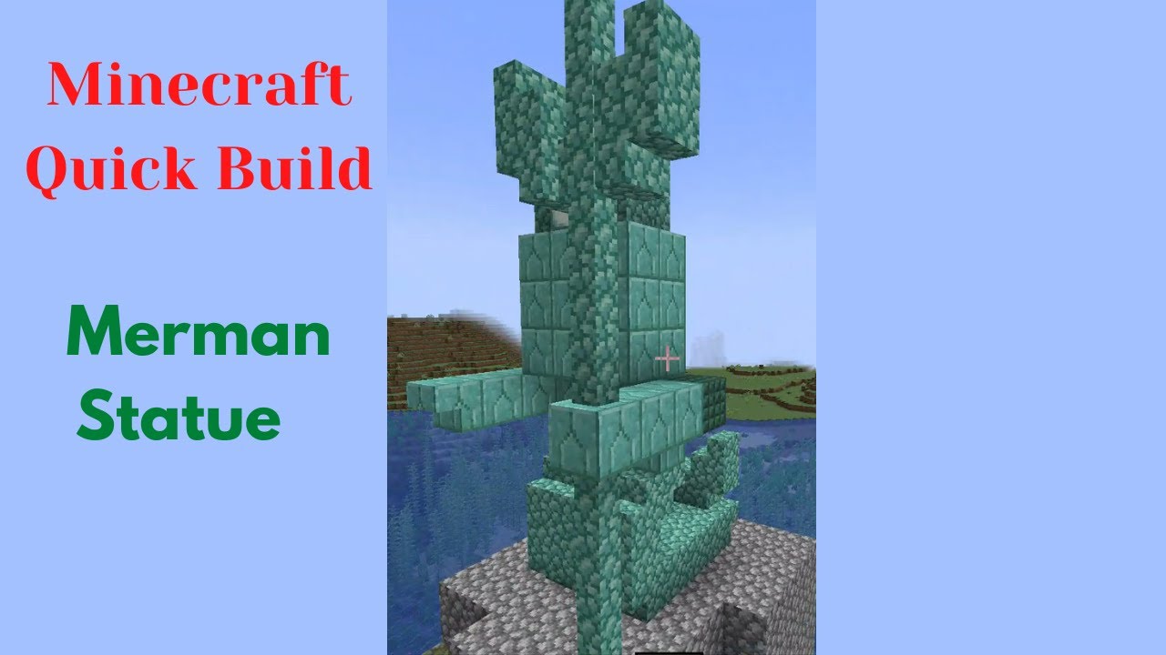 Merman Statue Build in Minecraft - YouTube