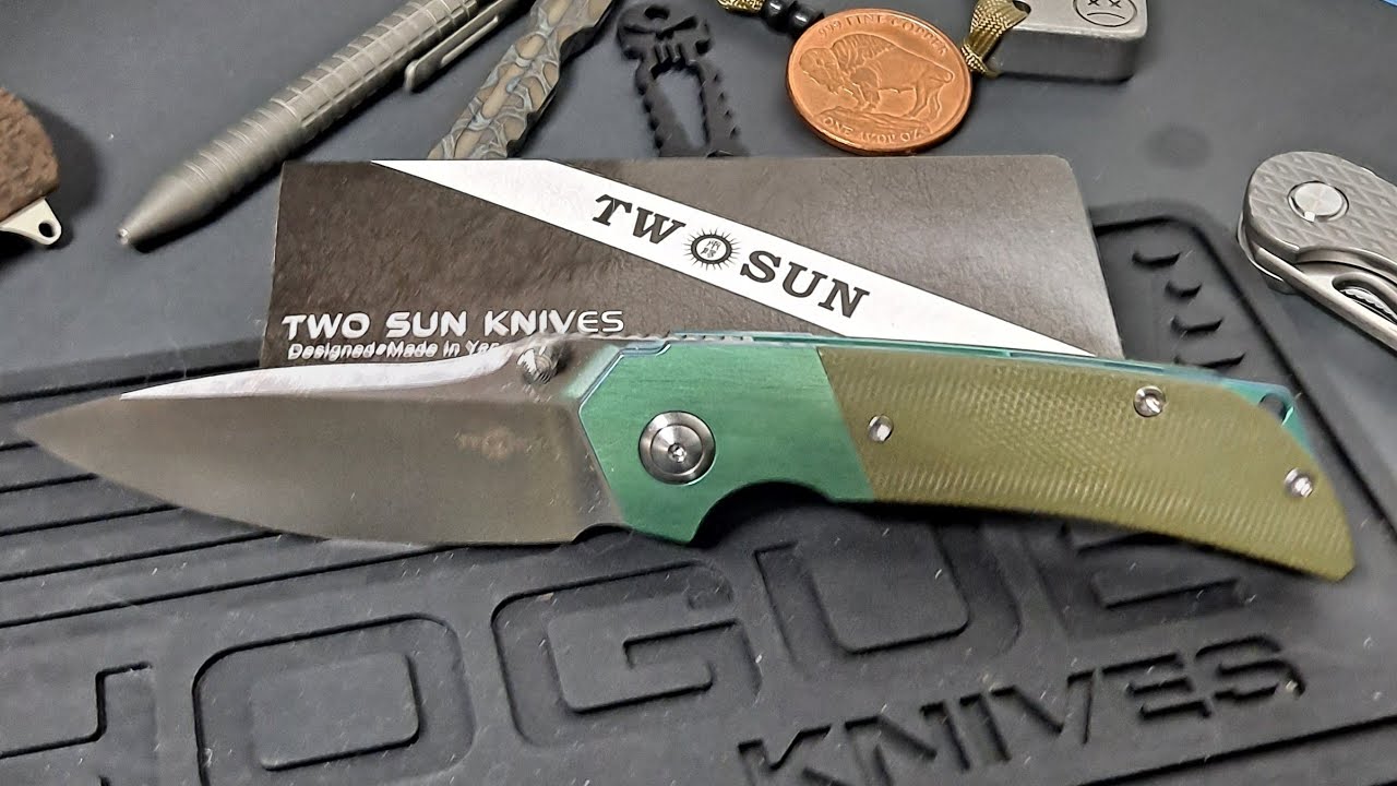 An amazing new knife from twosun the ts369 in d2 with titanium and ...