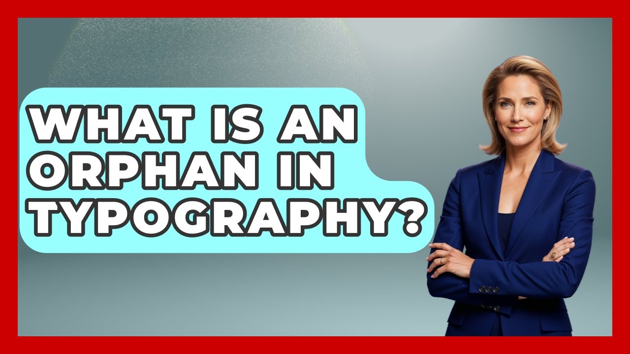 What Is An Orphan In Typography? - Graphic Design Nerd - YouTube