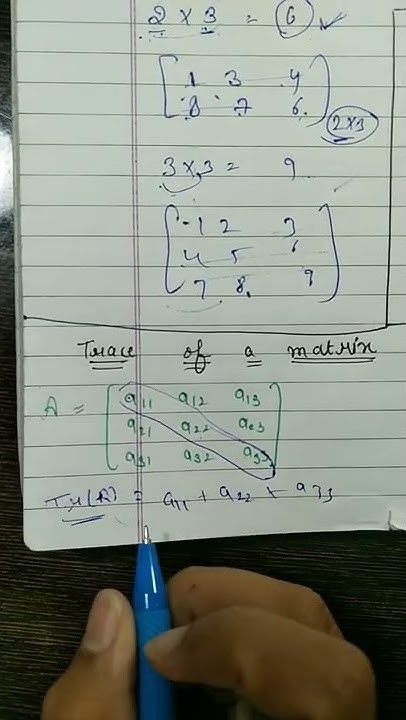 Trace of a matrix - YouTube