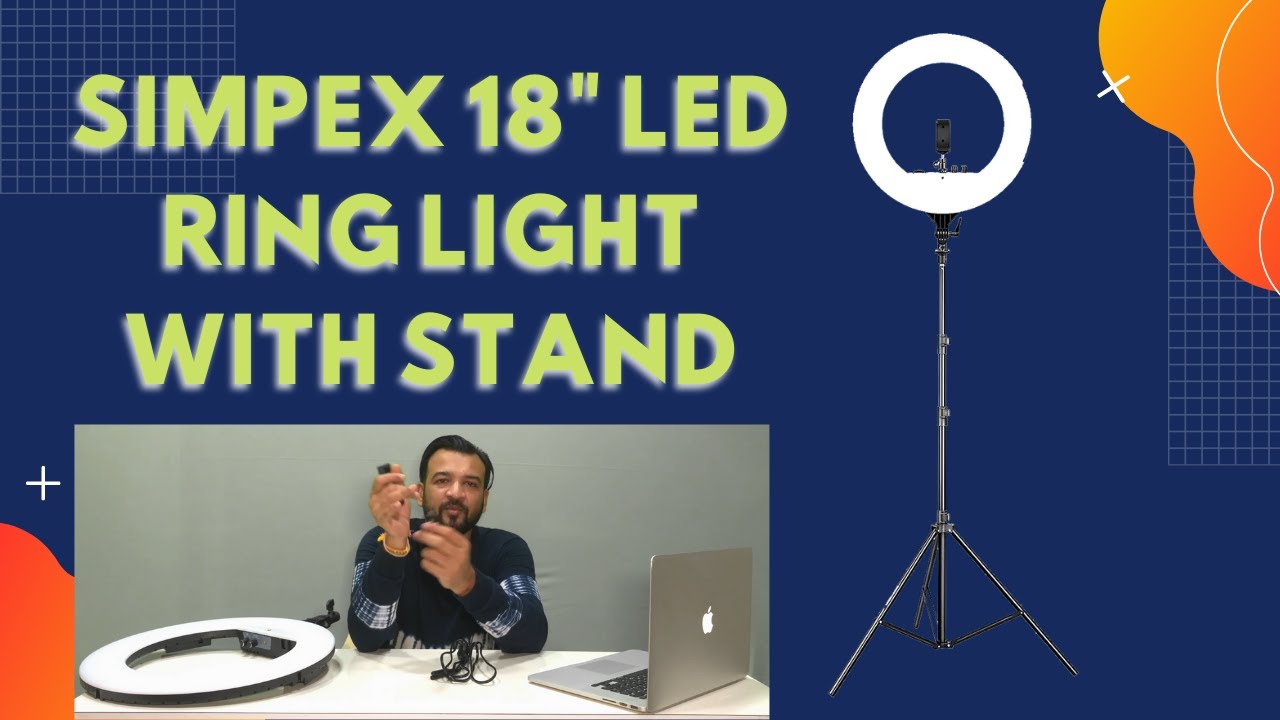 Simpex LED Ring Light 18 inch with Stand - YouTube