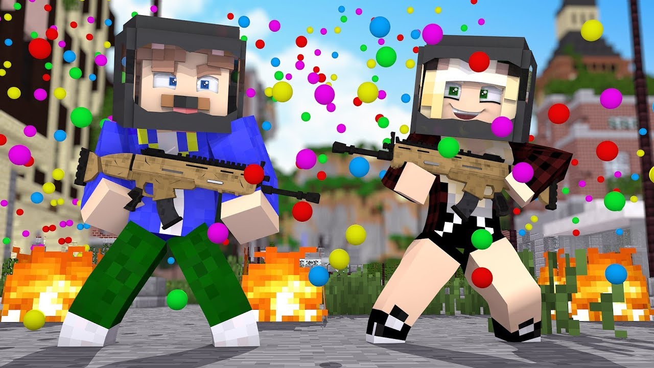 WIR SPIELEN PAINTBALL IN MINECRAFT! - YouTube