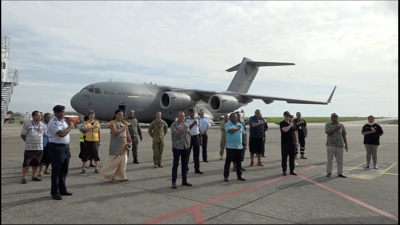 Fijian Minister for Disaster Management receives relief supplies - YouTube