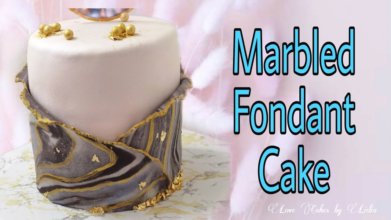 How to make a Marbled Fondant Cake#MarbledFondantCake#short - YouTube