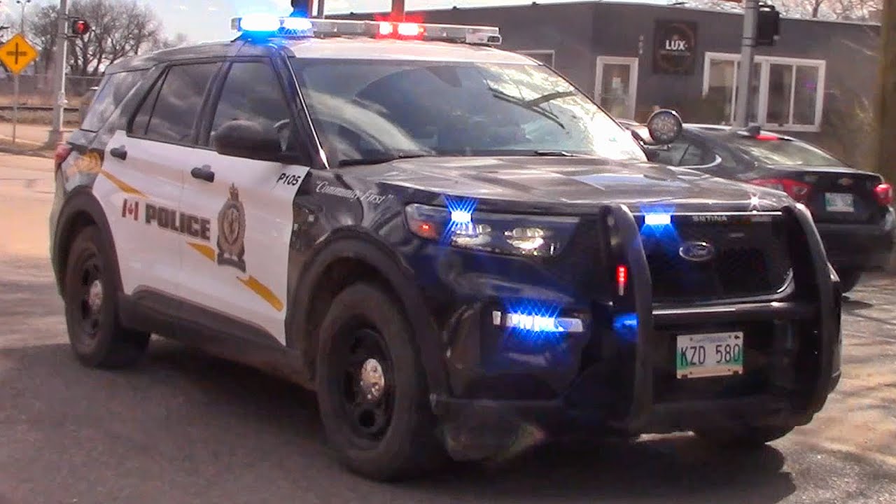 Brandon Police Unit 105 & 104 Responding - YouTube