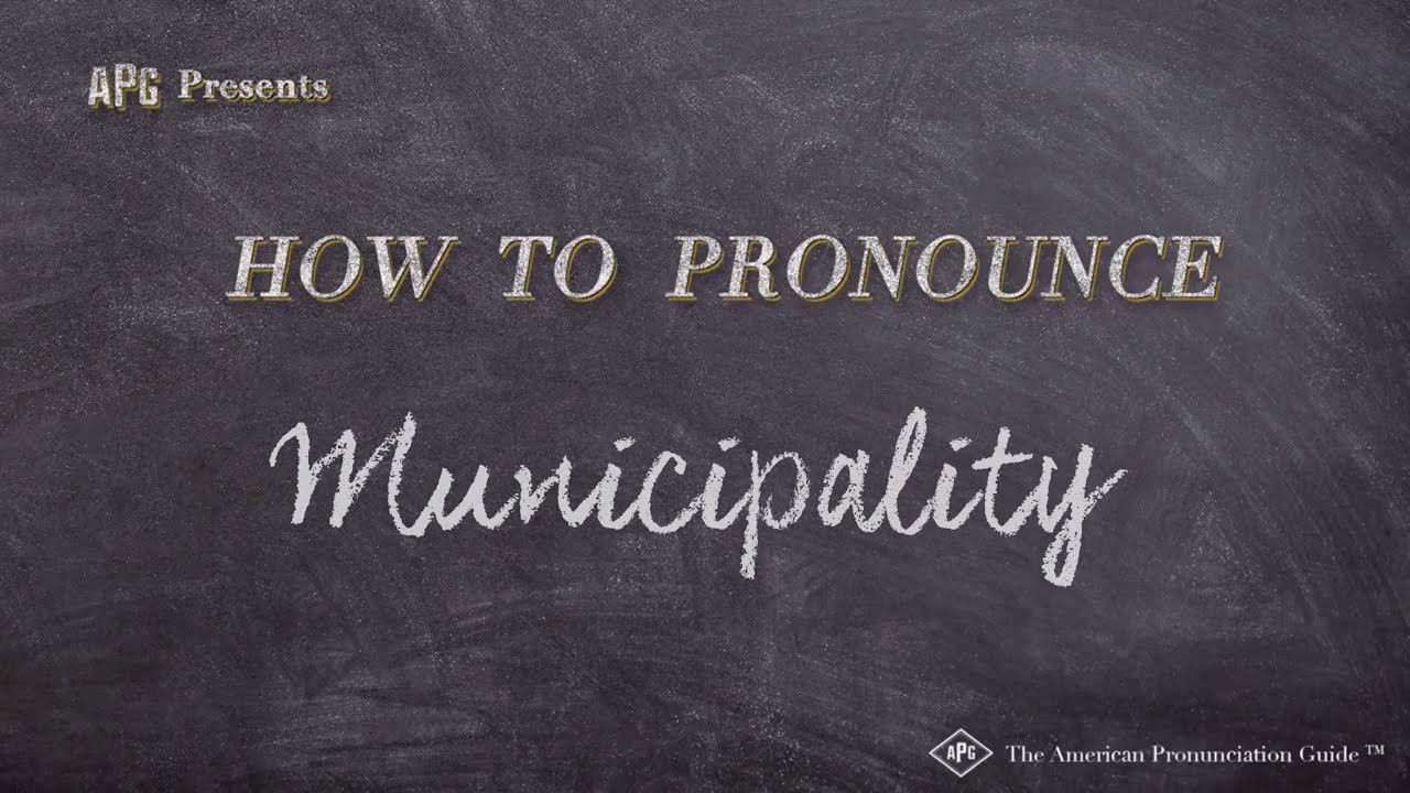 How to Pronounce Municipality (Real Life Examples!) - YouTube