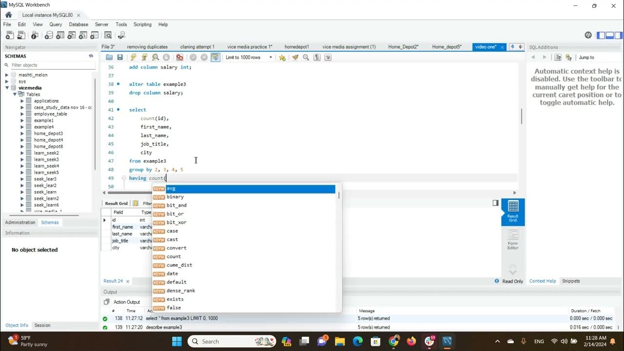 Identifying And Deleting Duplicates In Mysql Workbench Youtube