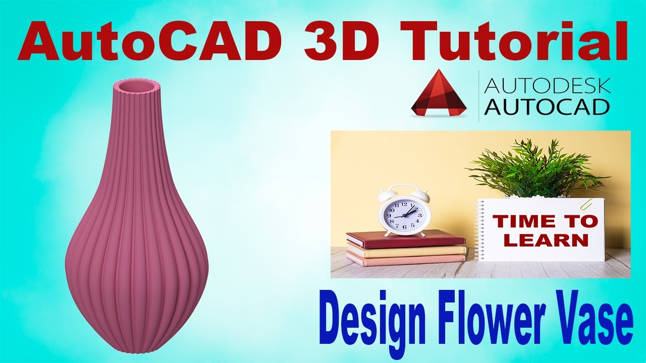 How to draw 3D flower vase,#autocad,#autodesk,#autocad3d,#cad ...