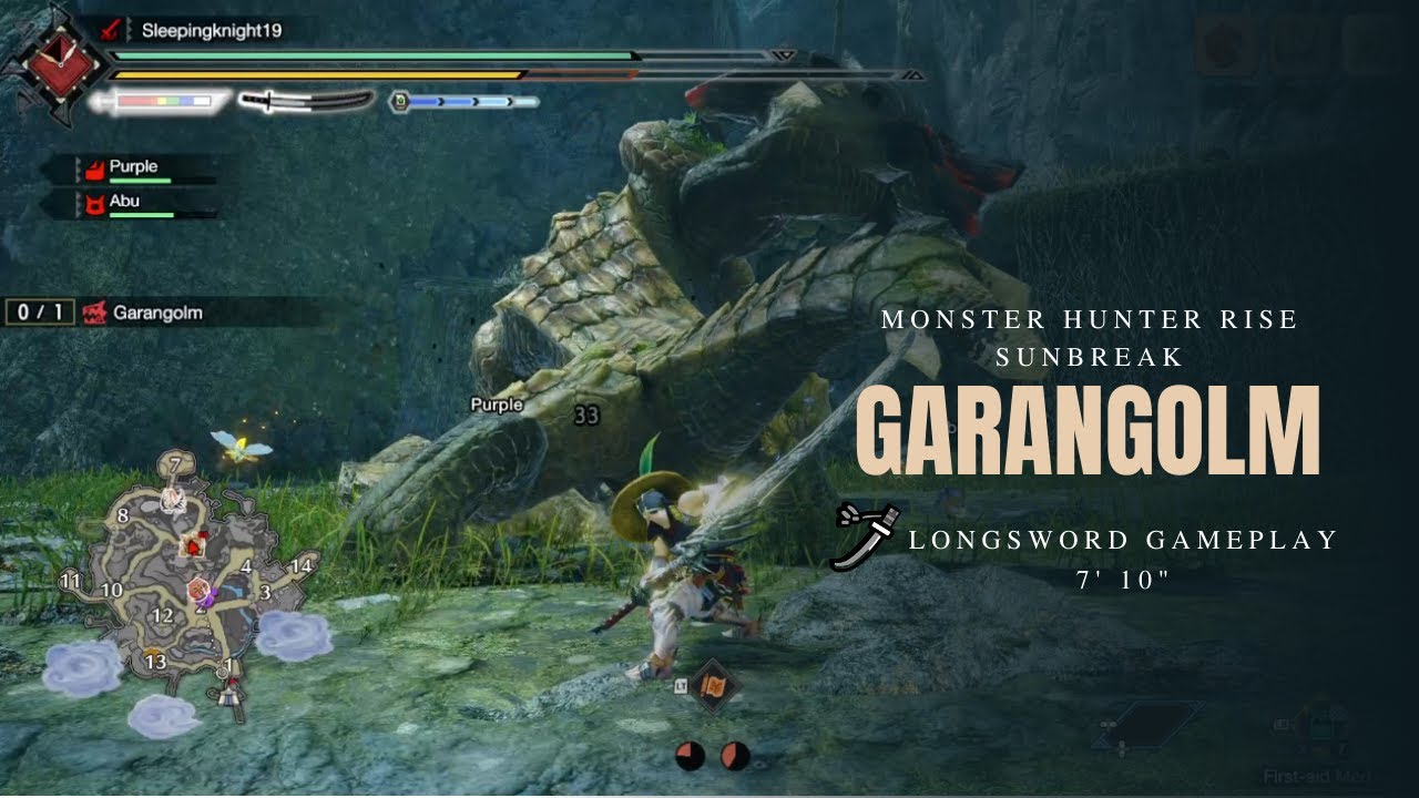 GARANGOLM MONSTER RISE | LONGSWORD GAMEPLAY - YouTube