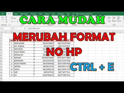 Cara Mudah Mengubah Format Nomor HP di Excel - YouTube