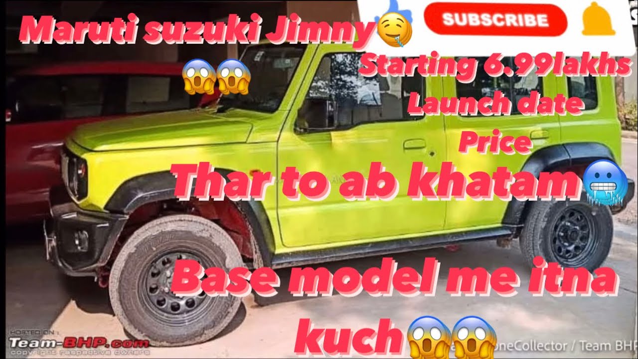 Suzuki Jimny base model revealed |launch date| price details| booking ...