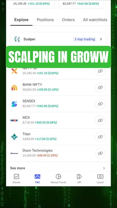 Scalping in Groww App | How to do scalping in groww app #scalping - YouTube