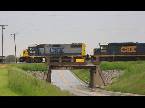 CSX Q594 Chase along the old B&O and NYC - YouTube