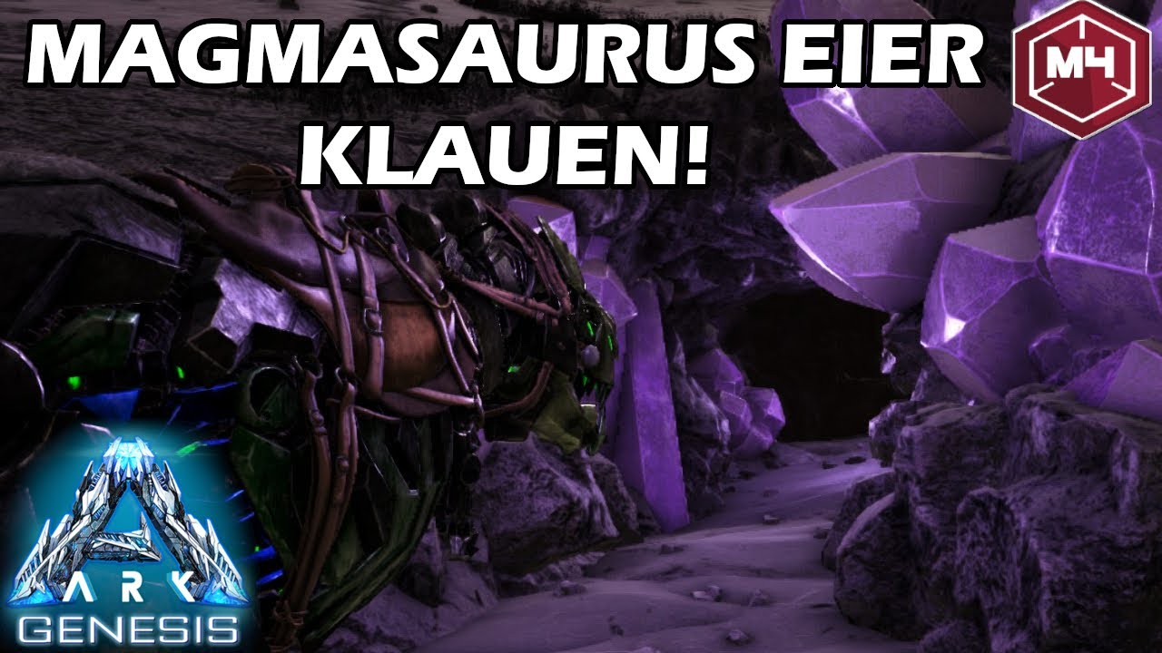 ARK Genesis DLC - VULKANAUSBRUCH! Mit TEK REXEN MAGMASAURUS EIER klauen ...