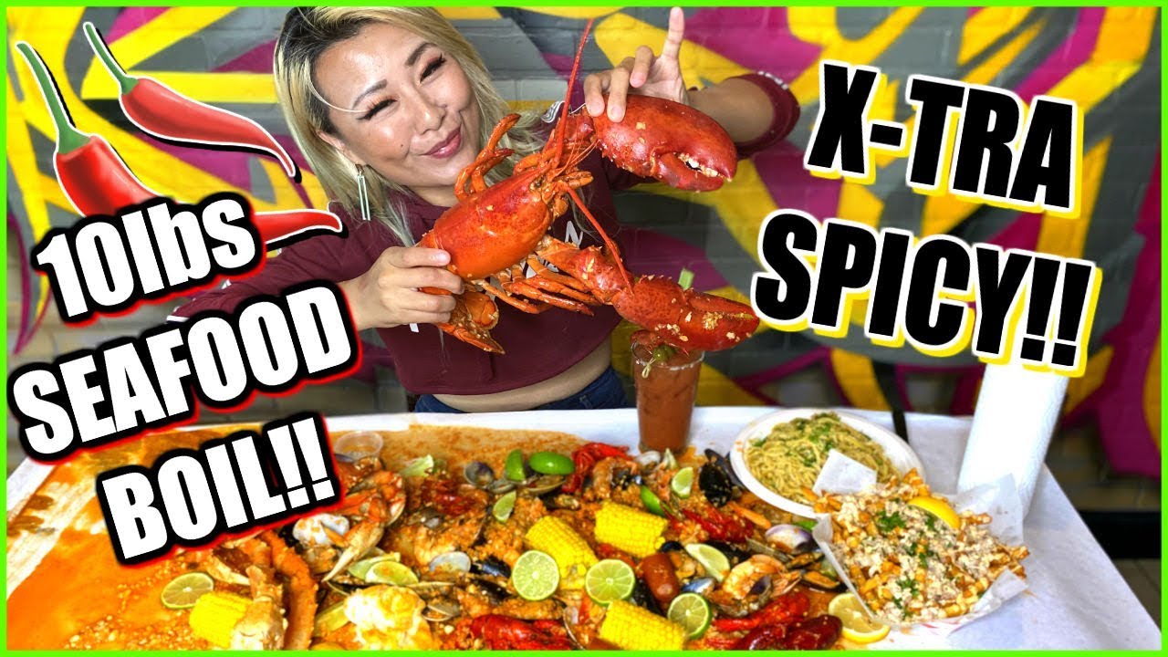 10lbs of Seafood BOIL CHALLENGE!!! XTRA SPICY!!! #RainaisCrazy ...