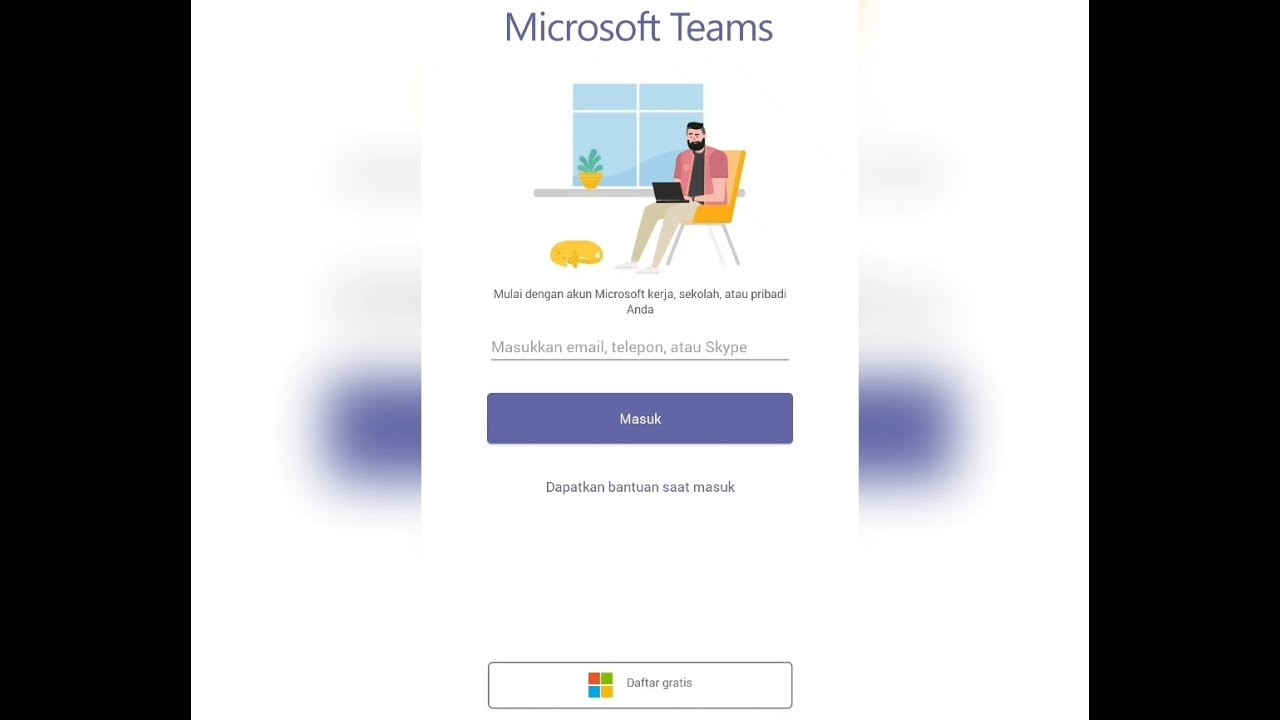 Cara Menggunakan Microsoft teams // versi hp android/ios - YouTube