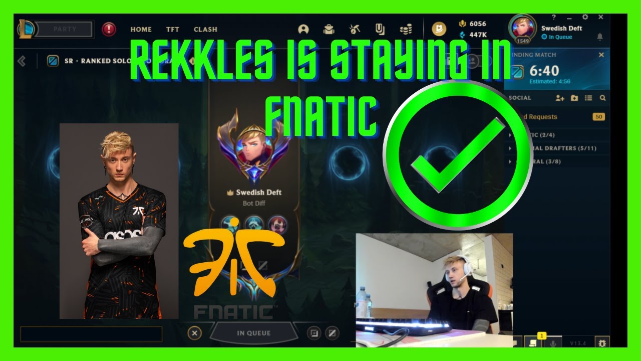 FNATIC REKKLES CONFIRMS HE IS STAYING - YouTube