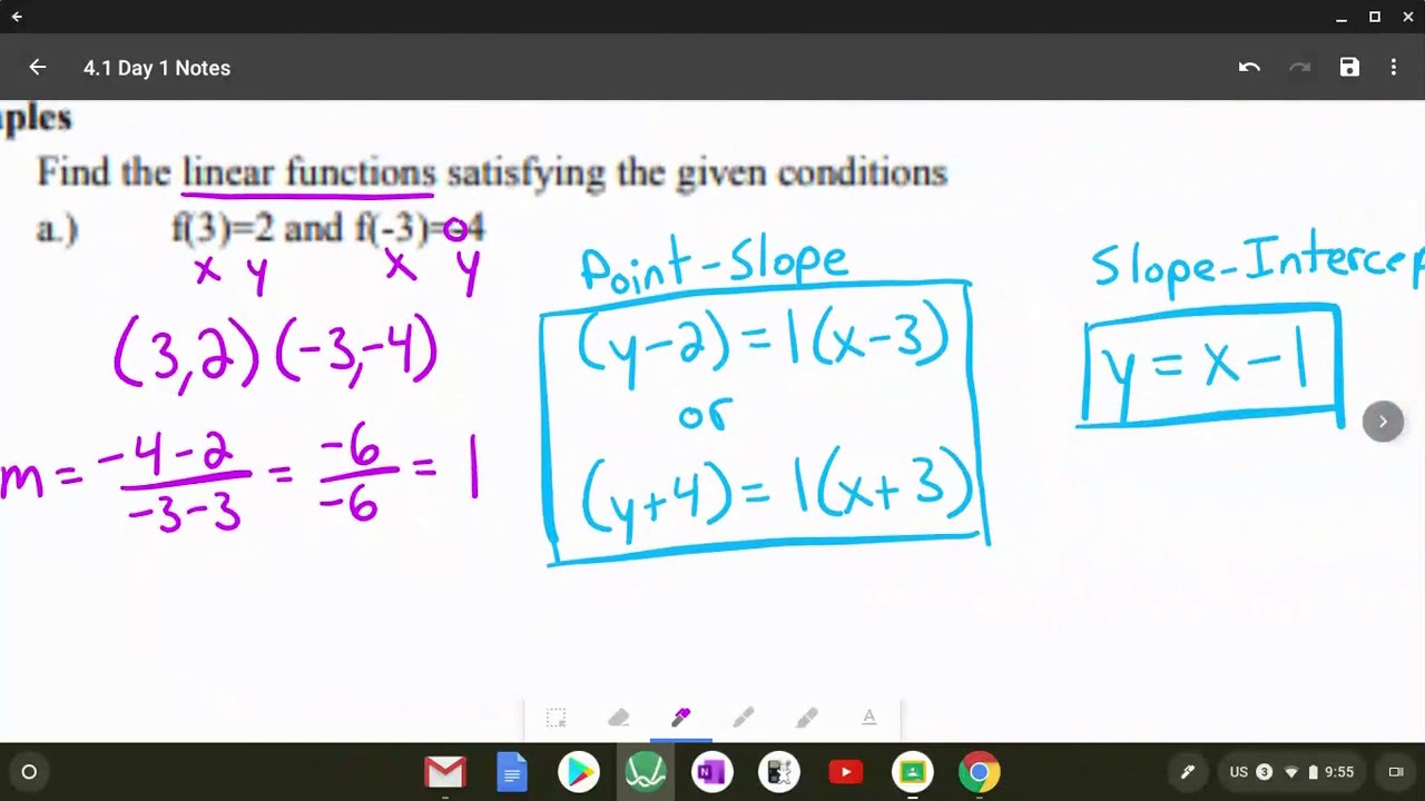 HPC Ch 4 Day 1 4.1 Linear Functions - YouTube