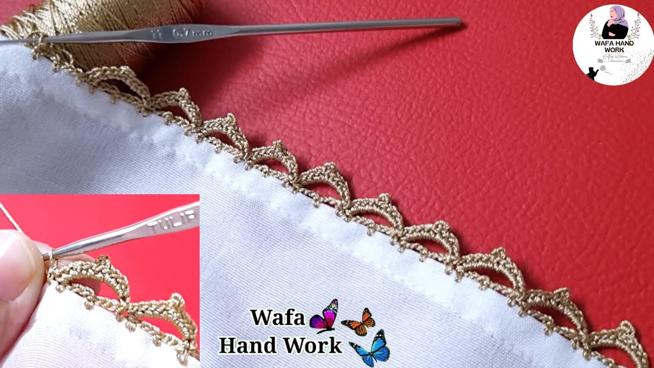 Simple crosia Design For Beginners 🌹Easy Crochet Dupatta Lace | Dupatta ...