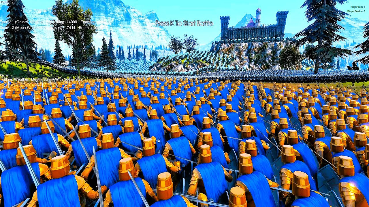 15000 Golden Knights Epic Siege on SCI-FI Army Castle - Ultimate Epic ...