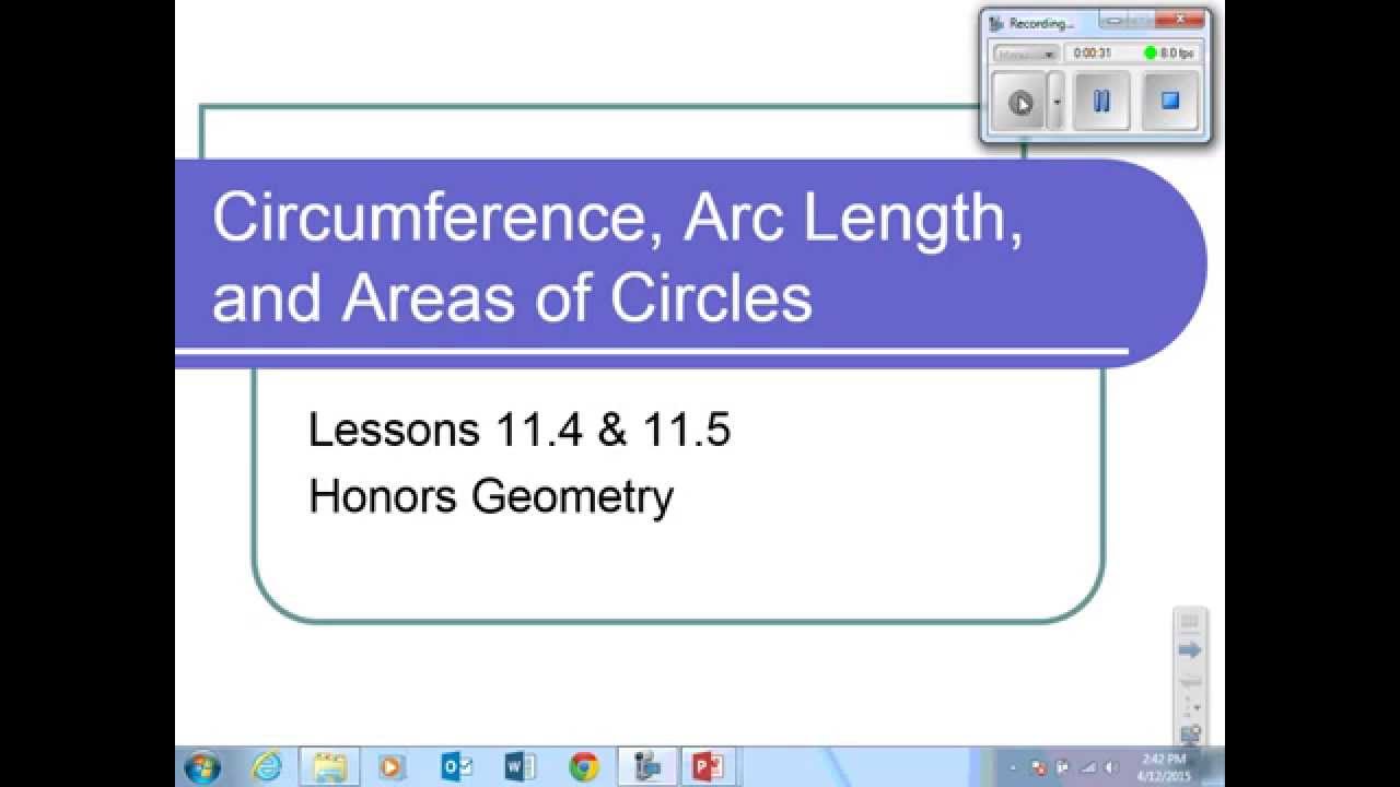 Arc Length and Sectors of a Circle - YouTube