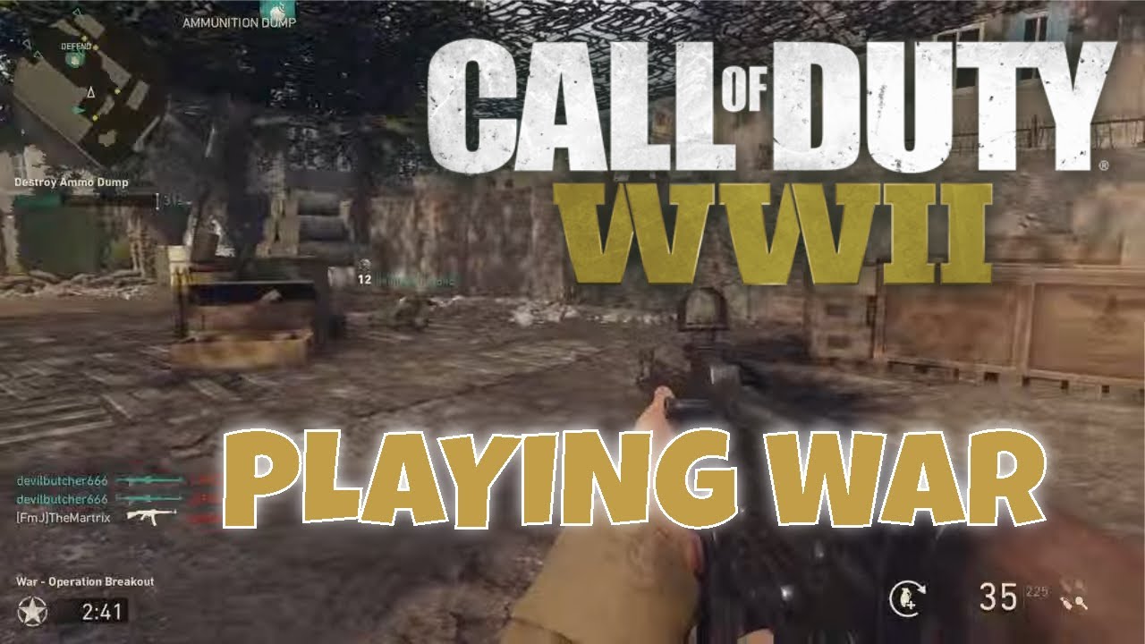 Playing War on COD WW2 - YouTube