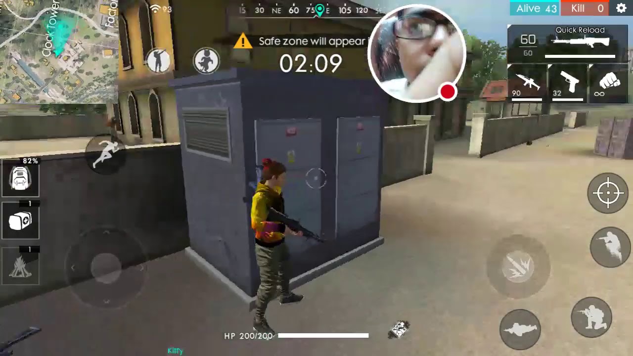 My first free fire streaming. gold 2 push to heroic . - YouTube