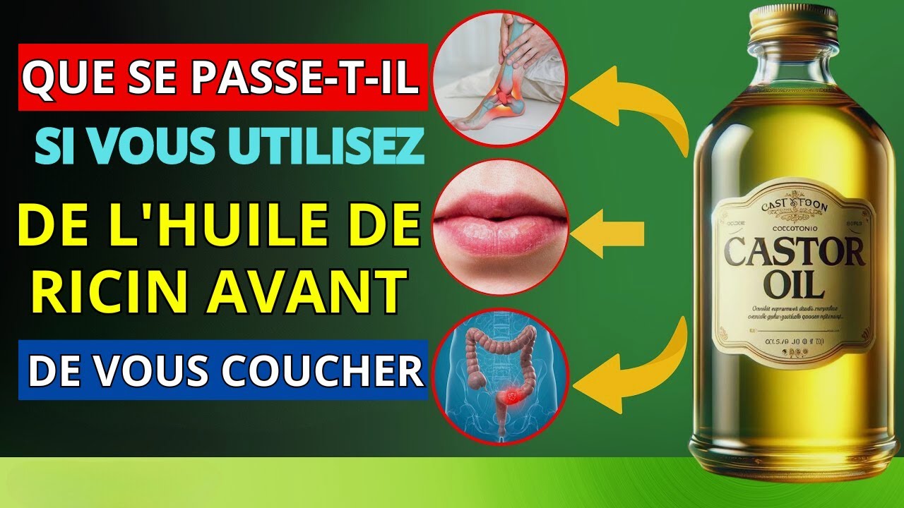 Commencez à utiliser de l'huile de ricin avant de vous coucher et voyez ...