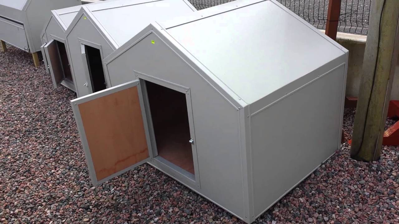 Dog kennels covered in pvc sheeting at www.armaghtrailers.com - YouTube