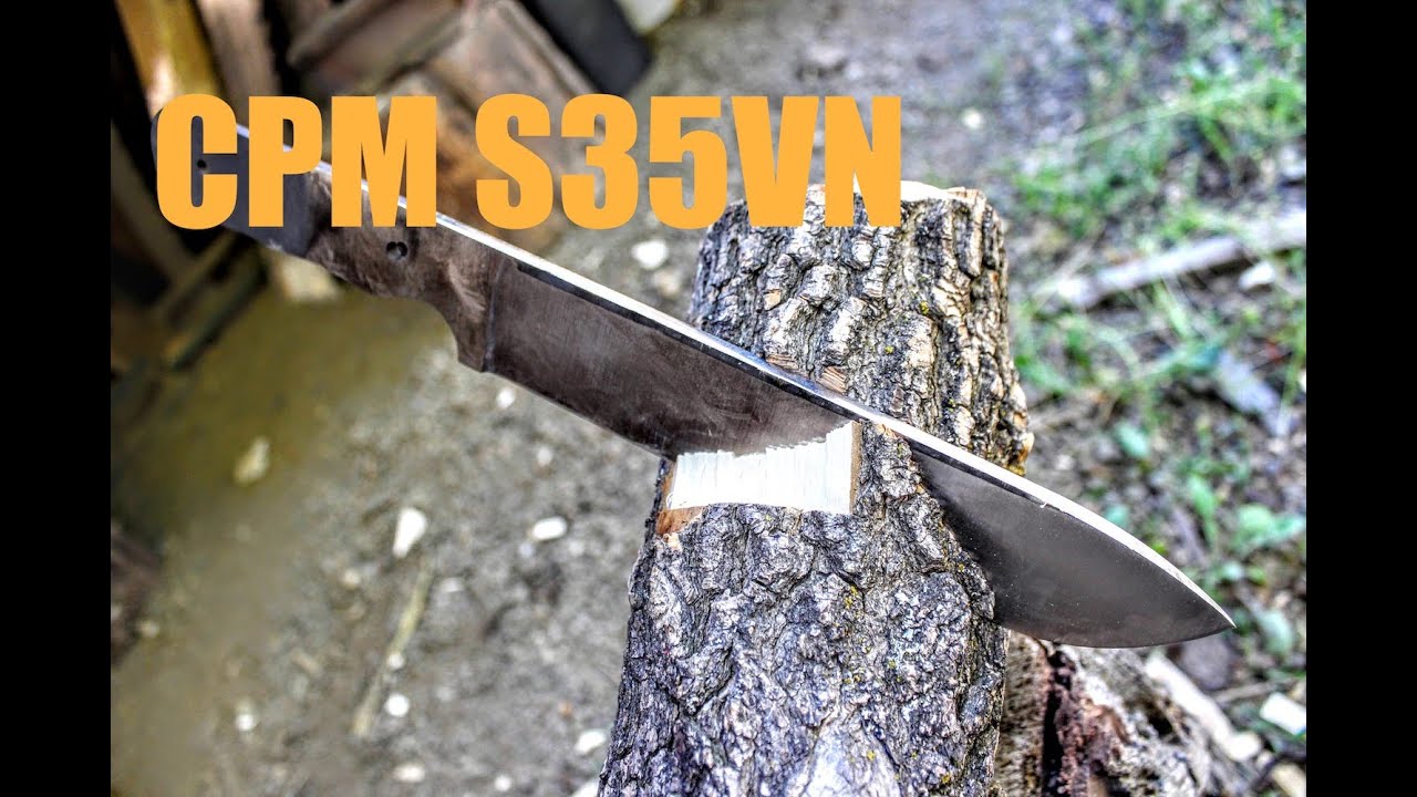 Testing Stainless CPM S35VN Steel Chopping Knife ~ Bladesmithing And ...