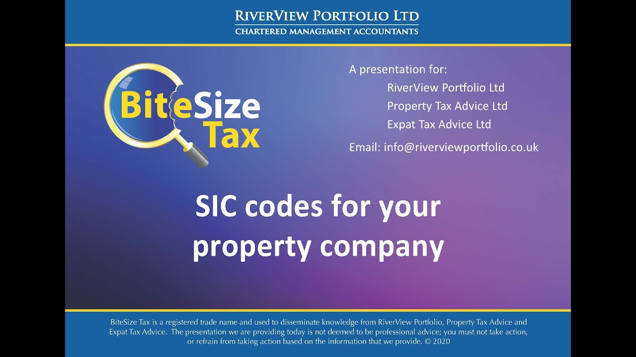 SIC Codes For Your Property Company YouTube