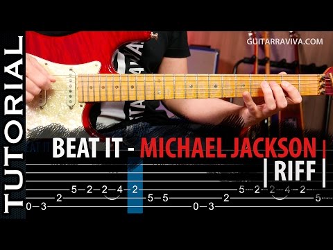 Cómo tocar Beat It de Michael Jackson (RIFF En guitarra )  guitarraviva