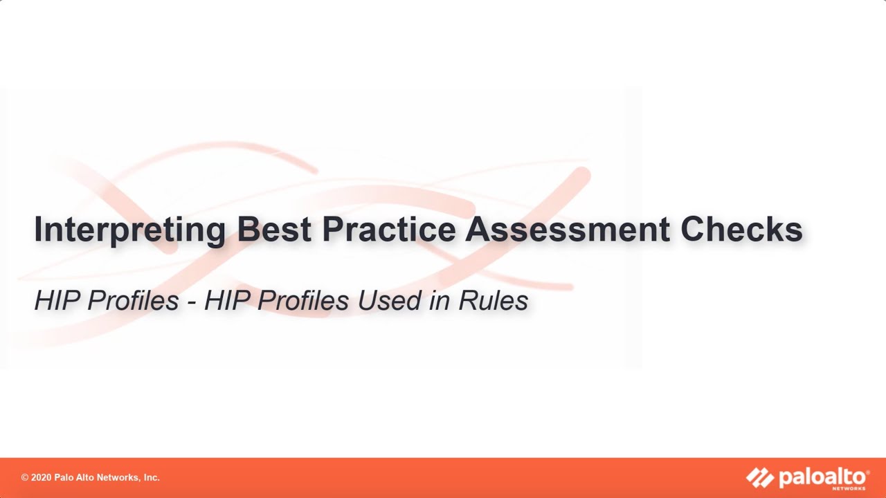 HIP Profile Used in Rules - Interpreting BPA Checks - Objects - YouTube