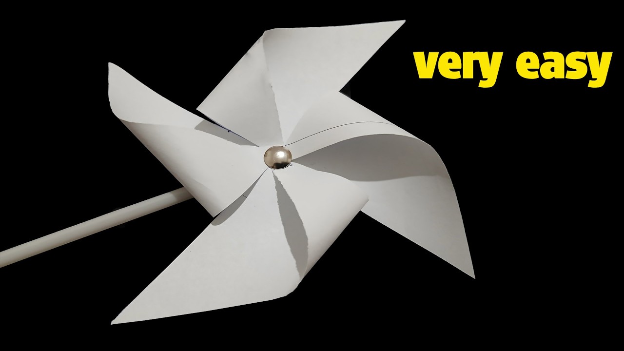 How to Make a DIY Paper Windmill (Pinwheel) - Easy Craft for Kids - YouTube