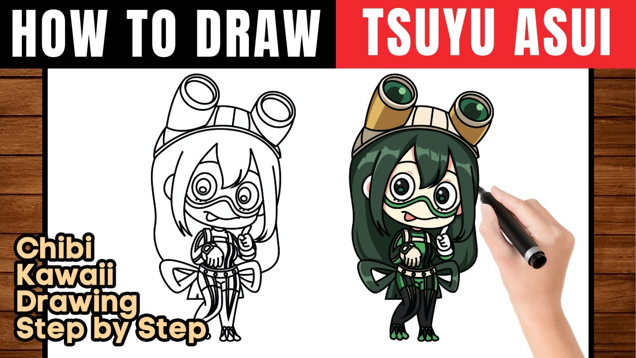 How To Draw Tsuyu Asui | Drawing Froppy - Step by Step - YouTube