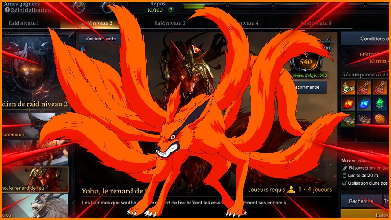 LOST ARK YOHO LE RENARD DE FEU ( KYUBI LE DEMON RENARD A 9 QUEUES ...