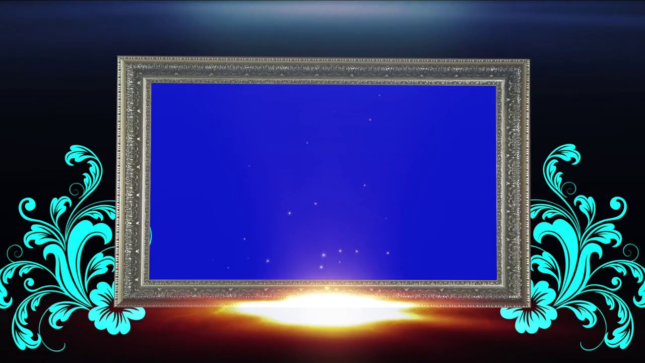 HD Wedding chroma key effects, blue screen effect flower frame ...