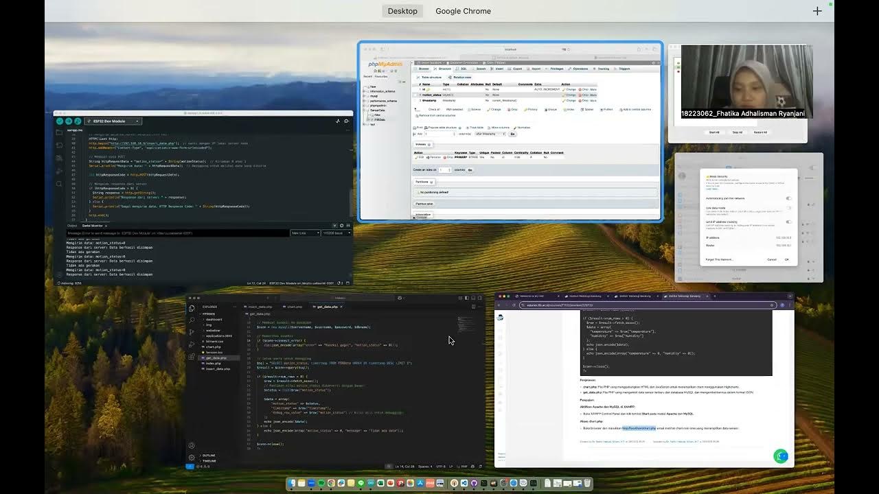 Video Praktikum HTTP ESP32, MYSQL Database, dan JavaScript - II2260 Internet of Things - YouTube
