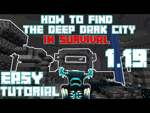 HOW TO FIND THE DEEP DARK CITY IN SURVIVAL 1.19 MINECRAFT - YouTube