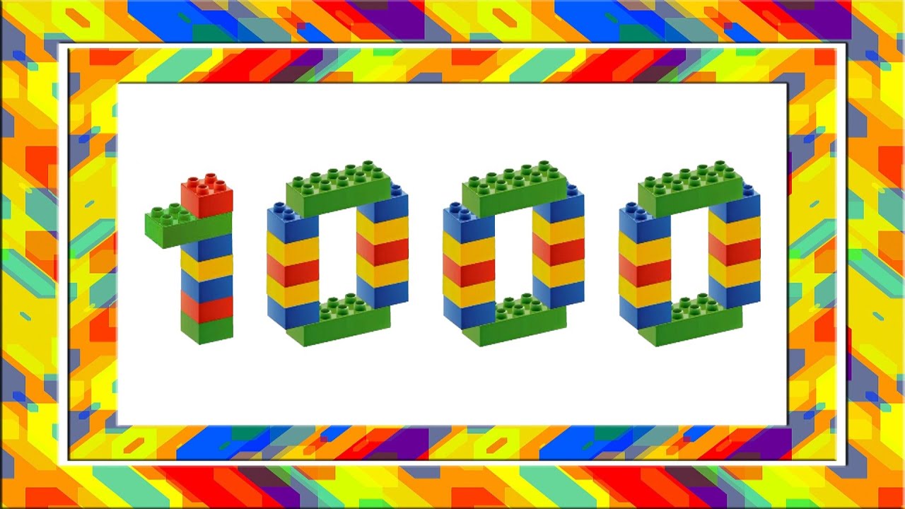 Numbers 1 to 1000 | Números de 1 a 1000 com Blocos Lego | 1000 seconds ...