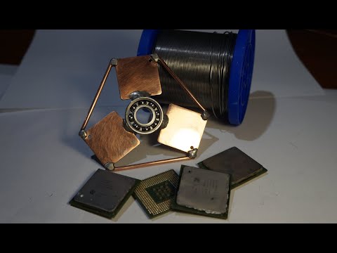 Making a Fidget Spinner From Scrap CPU and Copper - YouTube