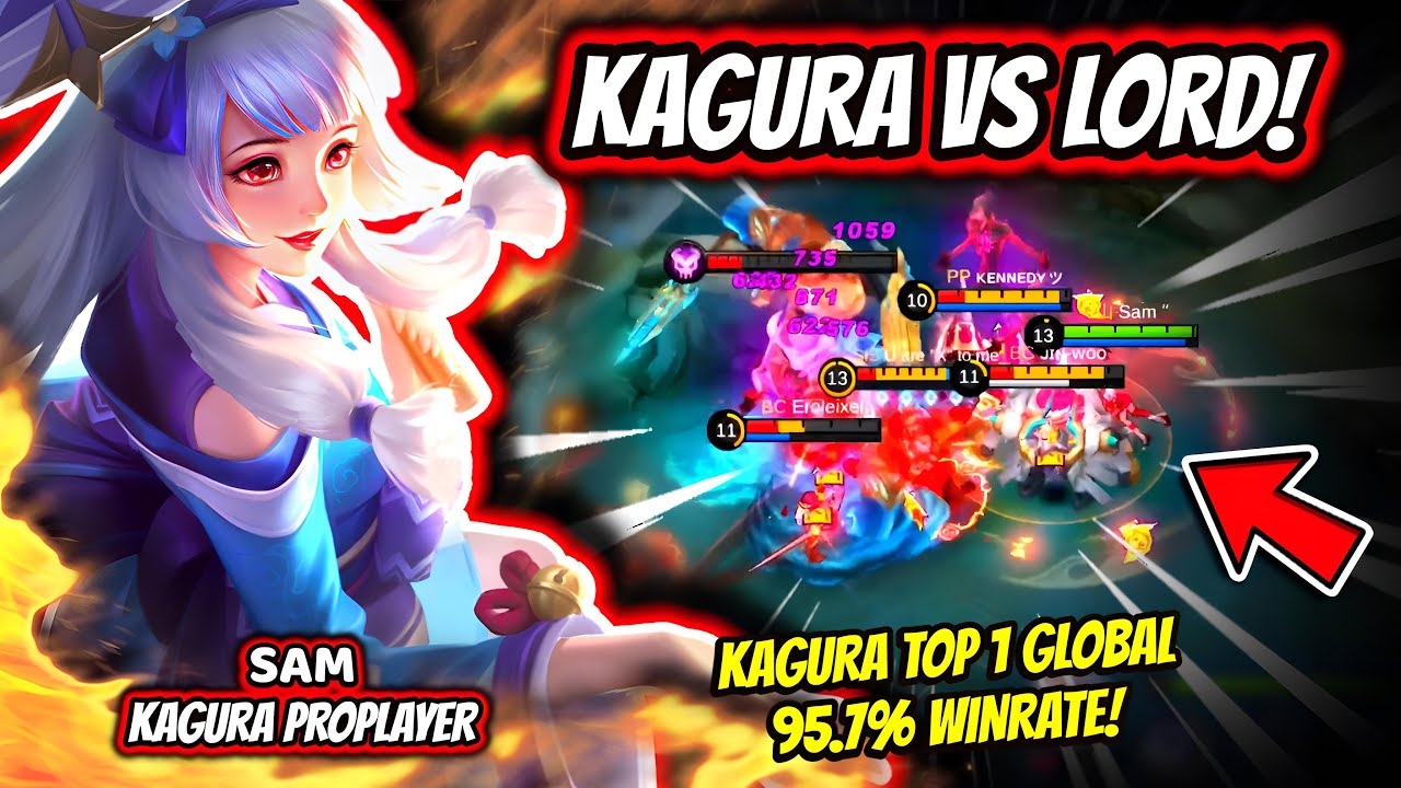 ¡KAGURA vs TEAM ENEMIGO vs LORD! KAGURA TOP 1 GLOBAL 95.7% WINRATE! | MOBILE LEGENDS - YouTube