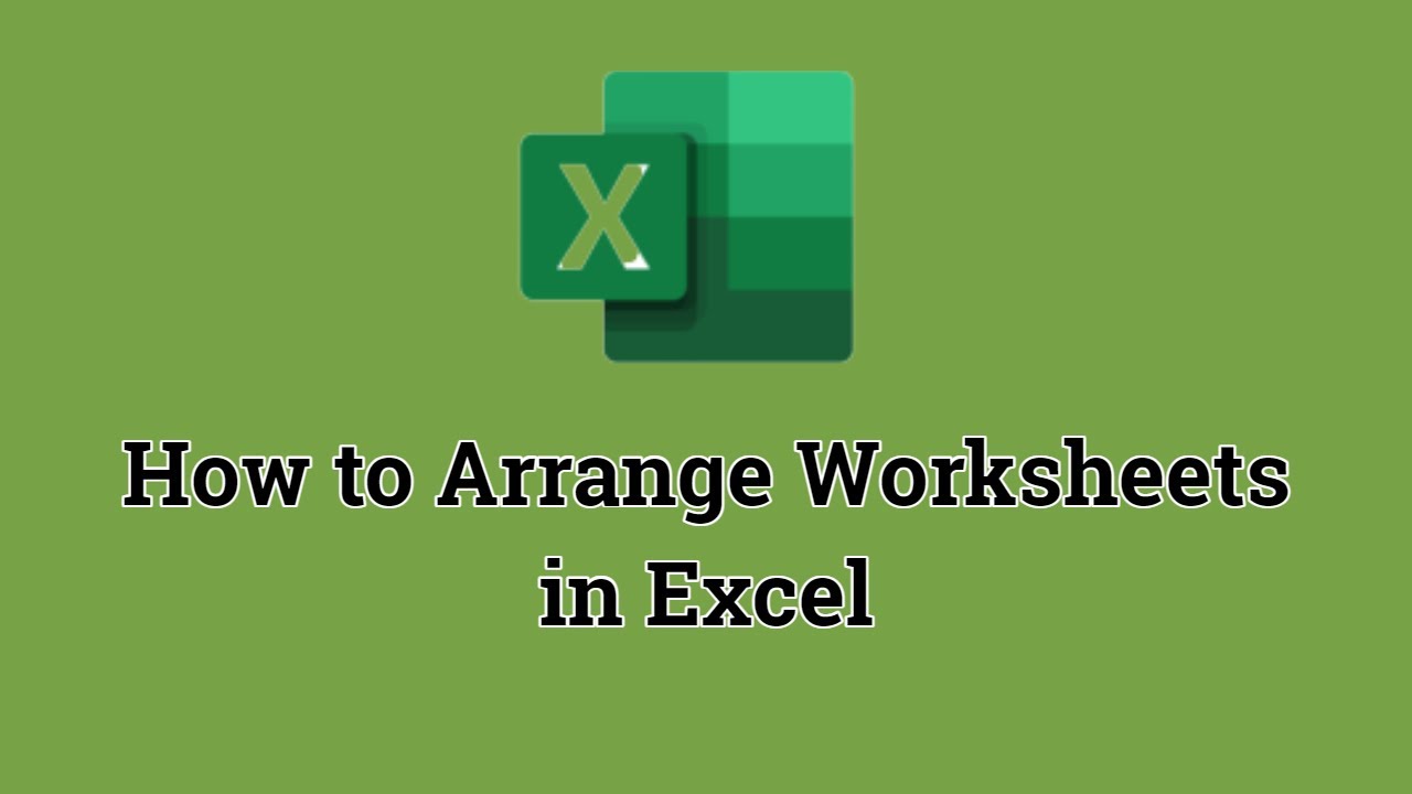 Excel : Working with Worksheets - YouTube