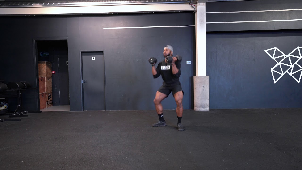 DB HANG SQUAT CLEAN - YouTube