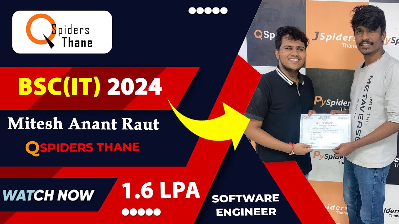 BSC IT student placed | 2024 PASSOUT | QSPIDERS THANE - YouTube